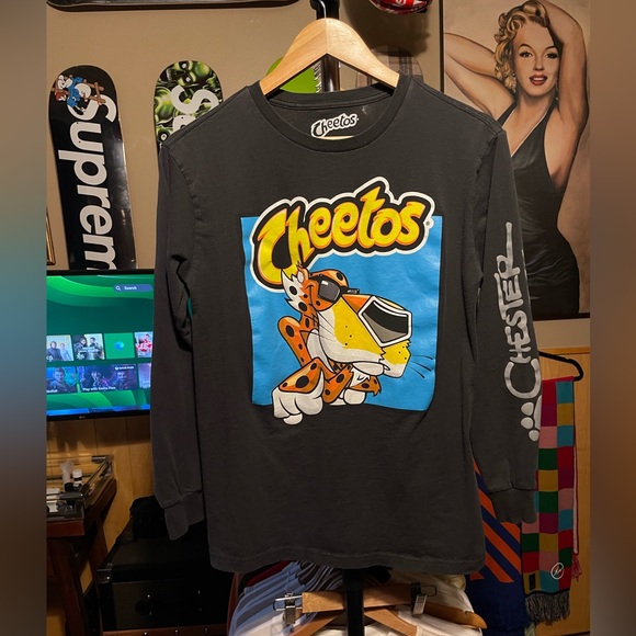 Shirts | Mens Fritolay Cheetos Block Frame Long Sleeve Graphic Tshirt ...
